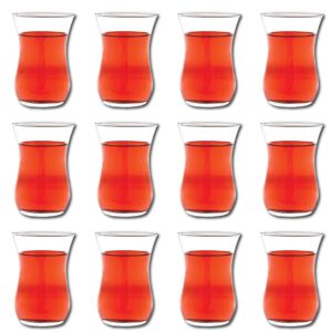 vikko teacups, turkish tea glasses, set of 12 authentic turkish tea cups, 4 ounce tea glass