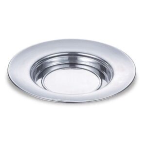 polished aluminum bread plate