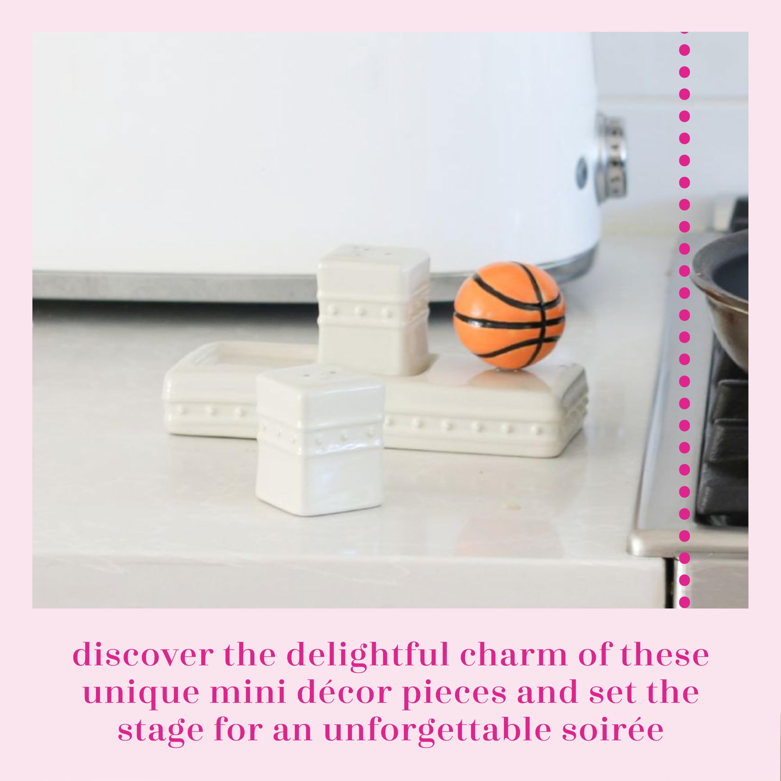 nora fleming Hoop, There It Is! (Basketball) A233 - Hand-Painted Ceramic Unique Décor - Summer Minis for the Home and Office