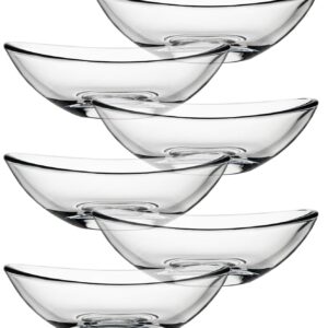 Yesland 6 Pack Glass Dip Bowls, Clear Mini Bowl Set/Dessert Bowls Set, Perfect for Ketchup, Sauce, Butter & Olive Oil