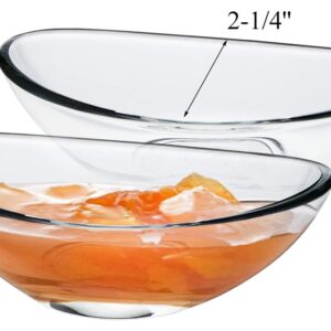 Yesland 6 Pack Glass Dip Bowls, Clear Mini Bowl Set/Dessert Bowls Set, Perfect for Ketchup, Sauce, Butter & Olive Oil