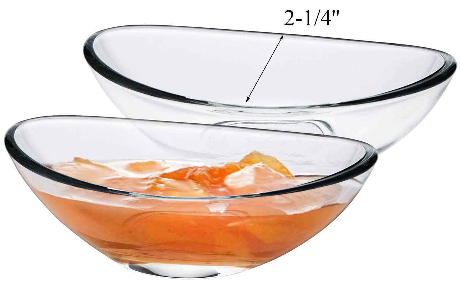 Yesland 6 Pack Glass Dip Bowls, Clear Mini Bowl Set/Dessert Bowls Set, Perfect for Ketchup, Sauce, Butter & Olive Oil