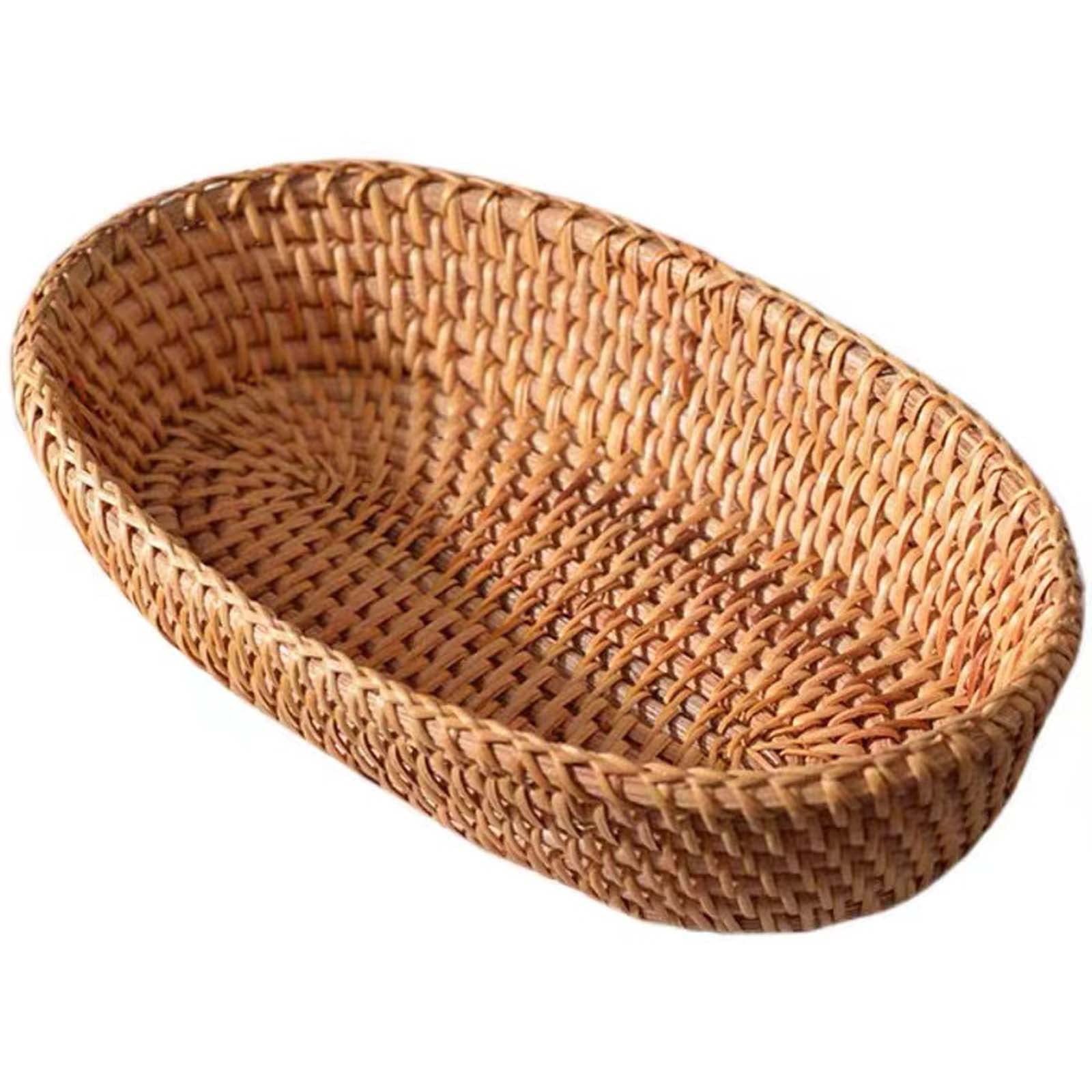 Round Rattan Bread Basket for Serving,Small Wicker Bread Basket Fruit Basket,Small Woven Bread Basket Fruit Basket,Round Rattan Basket for Bread,100% Natural Rattan,100% Handmade,1 PC