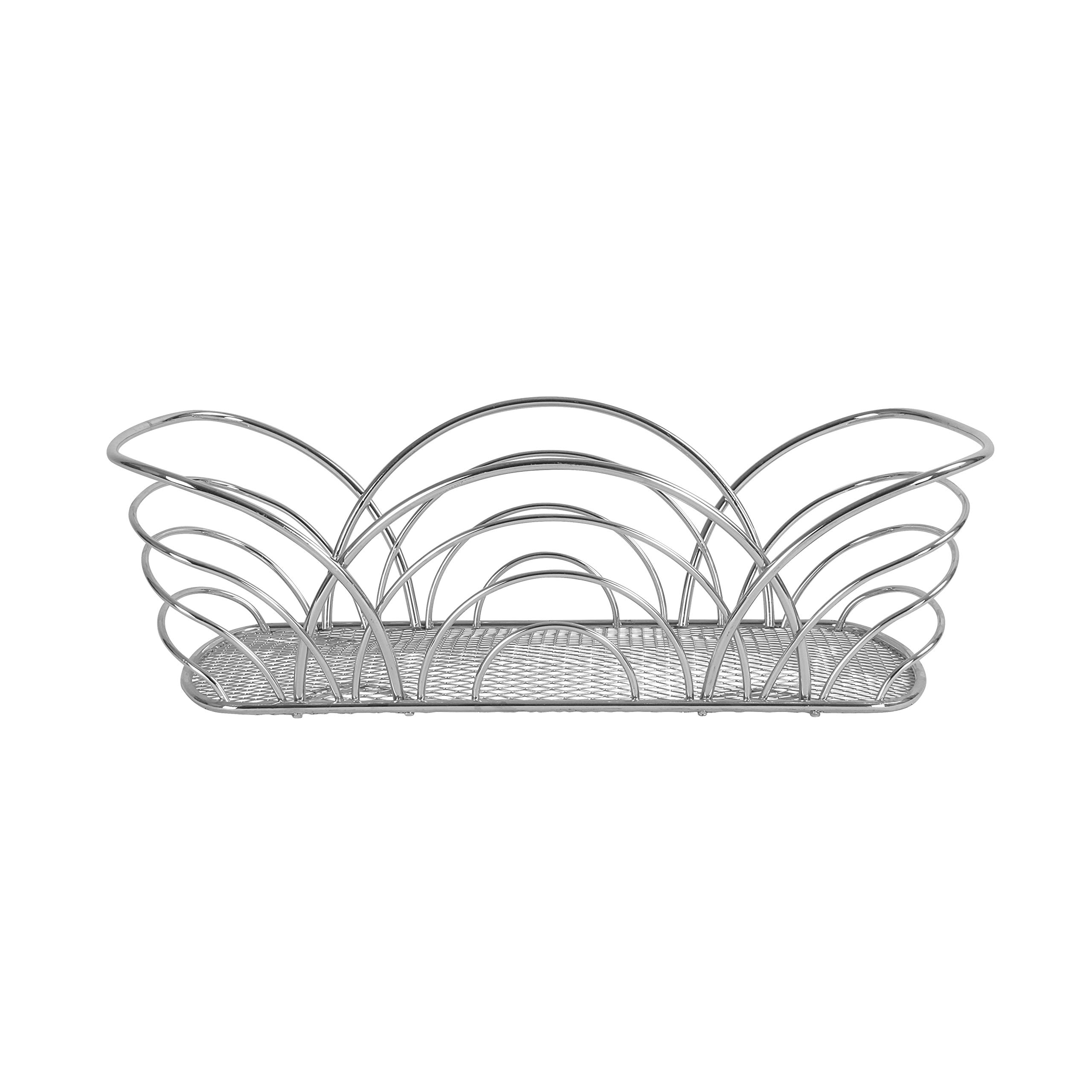 Spectrum Diversified Flower Bread Basket, Chrome