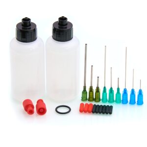 dispense all - 60ml (2oz) multipurpose small squeeze bottle kit with dispensing tips (2 pack)