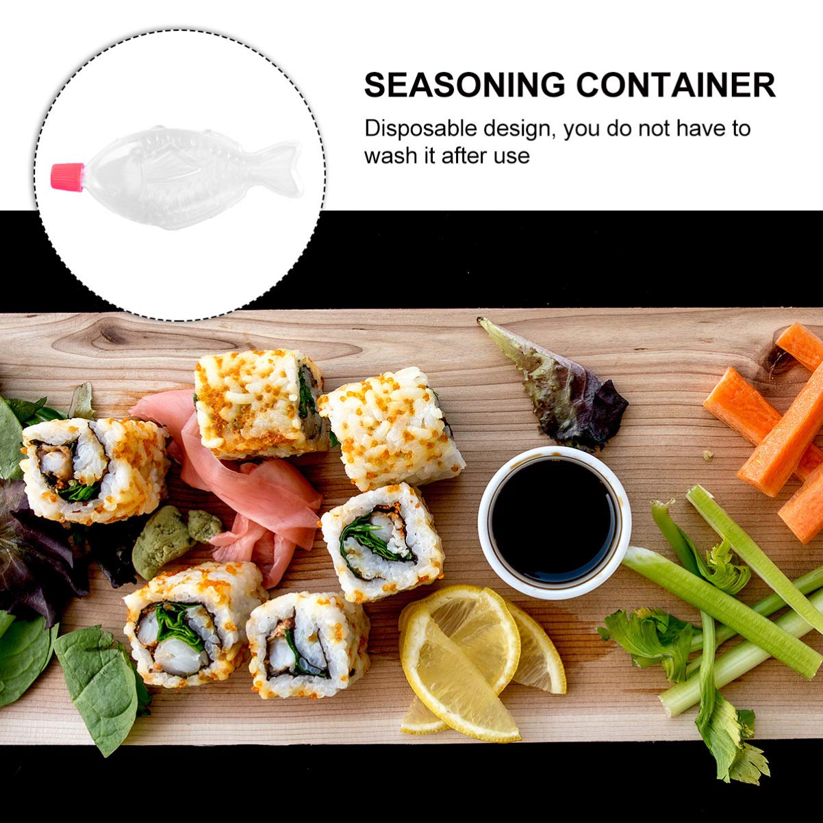 Abaodam Seasoning Containers 100pcs Bento Soy Sauce Case Container Vinegar Dispenser Bottles Plastic Condiment Bottles for Sushi Sashimi Salads Fish 8ml