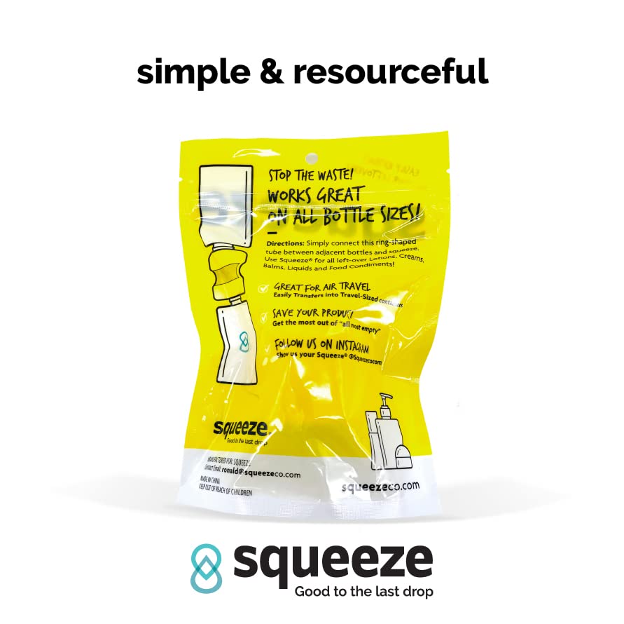 Squeeze- Smart Liquid Saver. Zero Waste Bottle Coupling.