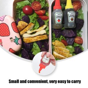 AiDuoWuYiP 2 Pcs Squeeze Bottles 25ml Sauce Bottle Dispensers with Caps Mini Squeeze Containers for Tomato Sauce Salad Dressing Seasoning