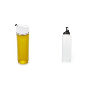 oxo good grips 12 oz precision pour glass oil dispenser & good grips chef’s squeeze bottle, 16.0z