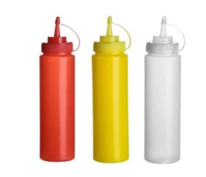 3pcs 360ml/12oz refillable empty squeeze sauce condiment plastic bottles container food grade salad dressing storage jar with cap for oils ketchup mustard vinegar cream honey mayonnaise(random color)