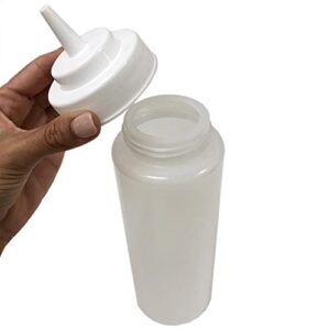 1 Large Clear Squeeze Bottle Wide Mouth Condiment Dispenser Dressing Sauce 32 Oz