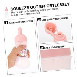 SOLUSTRE 3pcs Leakproof Decorating Ketchup Plastic Container Squirt Kitchen Sauce Green Liquids with White Squeeze Cap Oil Pink Tools Condiment Bbq Seasoning Cruet Condiments Sauces Icing