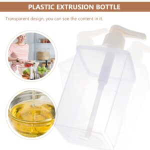 Cabilock Plastic Squeeze Condiment Bottles Mason Jar Syrup Honey Dispenser Pump Bottle for Juice Icing Ketchup Frosting Cookie Decorating Sauces 1100ML (White)