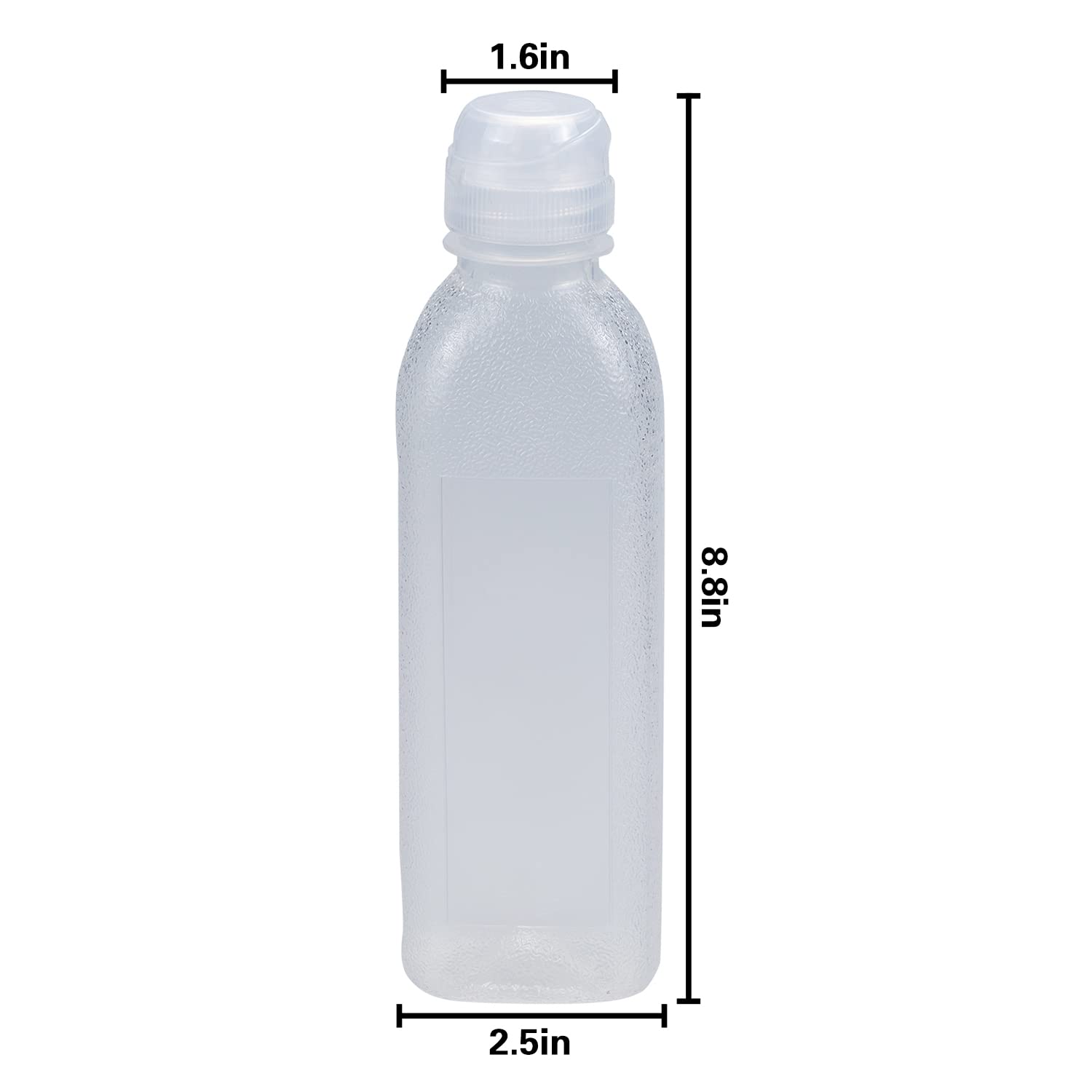 Fardtry With Flip, Condiment Extrusion Bottle, 16Oz Condiment, Controlled Condiment, 5 In Total, Very Suitable For Placing Condiments, With 12 Chalk Labels, 1 Silicone Funnel, 1 Pen, 1 Brush