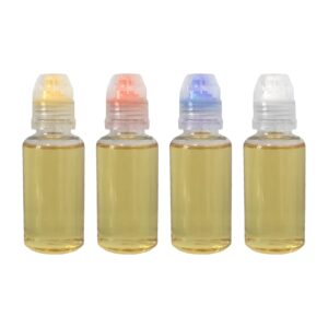 hymaome 4pcs plastic honey squeeze bottle travel condiment dispenser flip top reusable/refillable/leakproof little to-go containers,camping trip sauce bottles,lunch/picnic condiment bottles