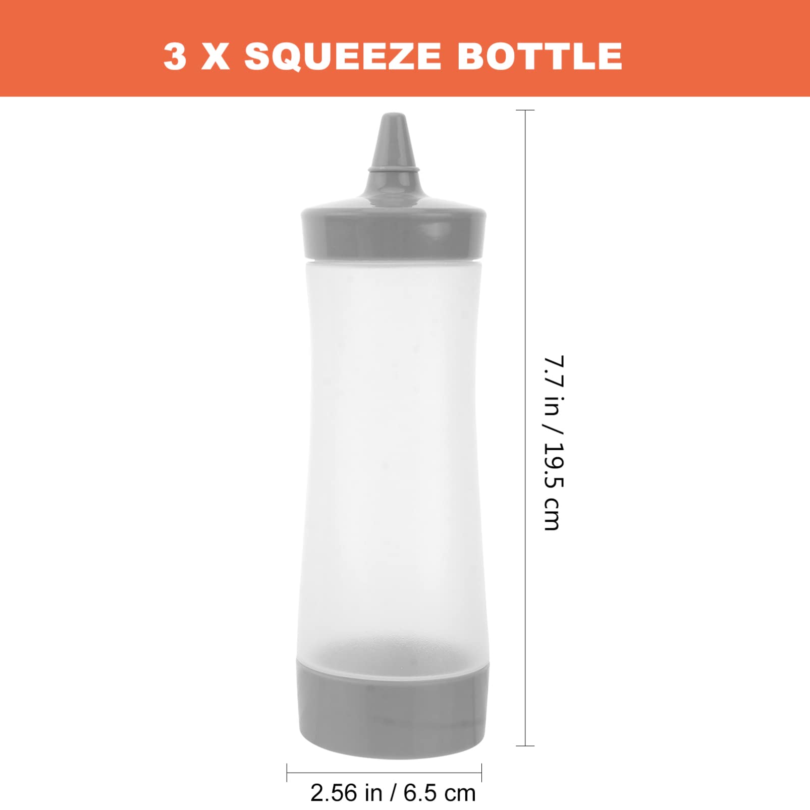 Hemoton Clear Squeeze Bottle 3pcs Squeeze Bottles Salad Child Small Tools Ketchup Bottles Squeeze