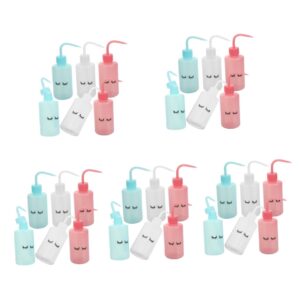 baluue 30 pcs curved mouth kettle squirt water bottle eyelash washing bottle watering squeeze bottle lash bottle eyelash water bottle for extensions economical wash bottle plastic