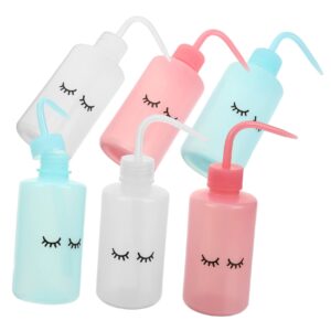 Baluue 30 Pcs Curved Mouth Kettle Squirt Water Bottle Eyelash Washing Bottle Watering Squeeze Bottle Lash Bottle Eyelash Water Bottle for Extensions Economical Wash Bottle Plastic