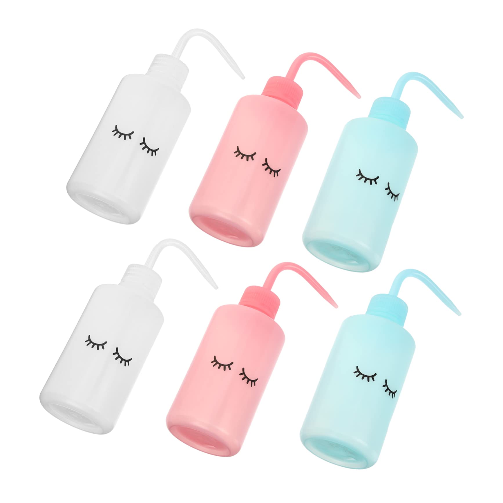 Baluue 30 Pcs Curved Mouth Kettle Squirt Water Bottle Eyelash Washing Bottle Watering Squeeze Bottle Lash Bottle Eyelash Water Bottle for Extensions Economical Wash Bottle Plastic