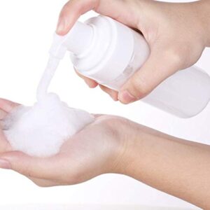 4 PCS 2 oz 60 ml BPA Free Empty Refillable Transparent Plastic Pump Foamer Bottles Press Jar Pot Dispenser Containers