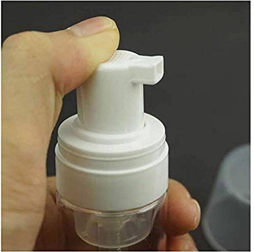 4 PCS 2 oz 60 ml BPA Free Empty Refillable Transparent Plastic Pump Foamer Bottles Press Jar Pot Dispenser Containers