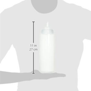 Update International SBC-32W Squeeze Bottle, 32 Oz., Wide Mouth, Clear, (6/Pack)