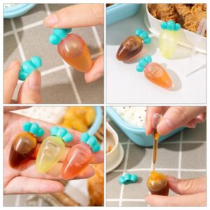 Cabilock 18 Pcs Mini Sauce Bottles Bento Accessories Salad Dressing Container Bottle Ketchup Bottles Squeeze Condiment Squeeze Bottles Picnic Portable Travel Plastic Injection Bottle