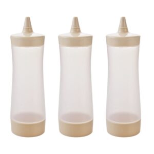 upkoch salad sauce dispenser 3pcs plastic squeeze sauce bottles squeeze condiment bottles ketchup lid squirt condiment bottles plastic squeeze bottle