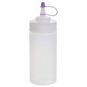 TABLECRAFT 8 Oz Clear Polyethylene Widemouth Squeeze Bottle - 2 1/4" Dia x 6 3/4" H