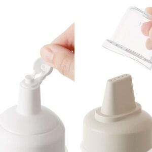 RROAD Measurable Condiment Squeeze Bottle 4PACS Sauce Squeeze Bottle Household plastic squeeze bottle kitchen tomato salad 5-hole squeeze bottle