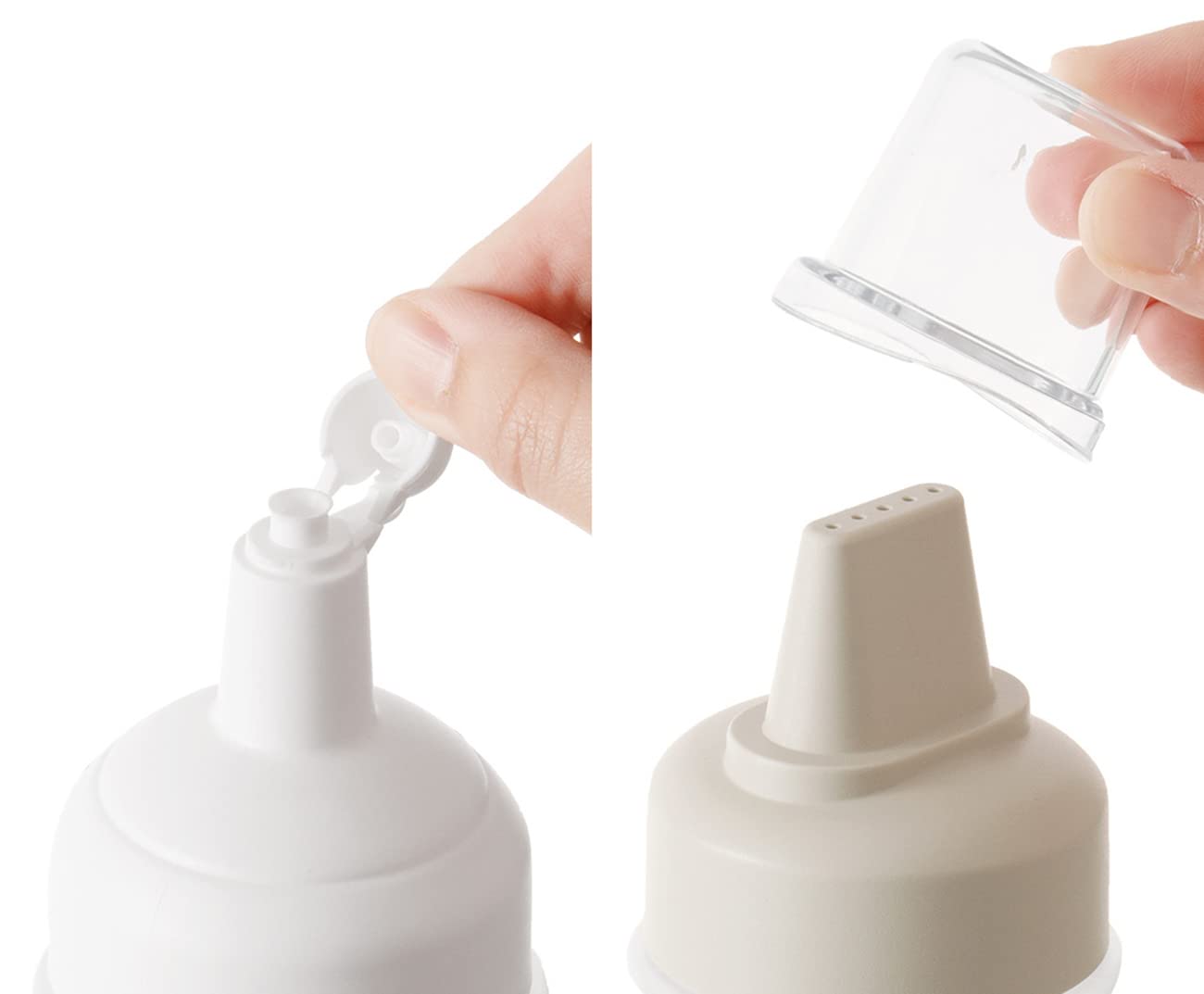 RROAD Measurable Condiment Squeeze Bottle 4PACS Sauce Squeeze Bottle Household plastic squeeze bottle kitchen tomato salad 5-hole squeeze bottle