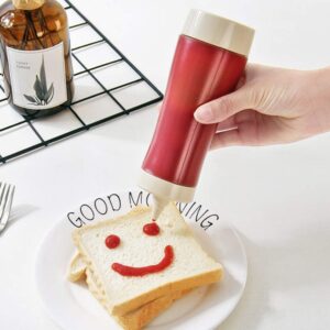 Kichvoe Condiment Squeeze Bottle For Sauces Oil Icing Liquids Bbq Dressing Paint Dispenser Pink