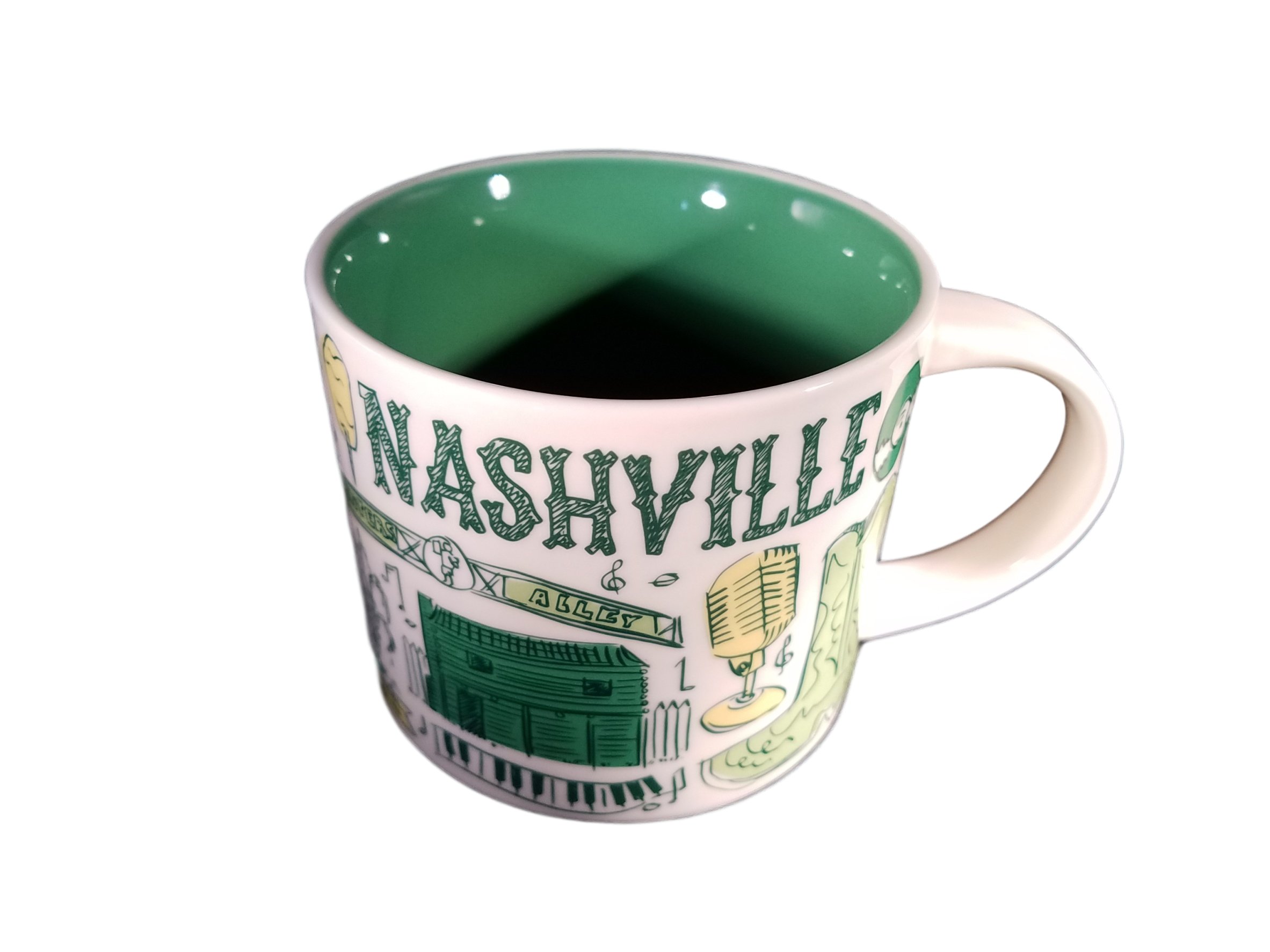 Starbucks Nashville Been There Series Ceramic Coffee Mug, 14 oz