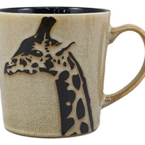 Ebros Ceramic Animal Totem Spirit Long Necked Giraffe Print Drinking Beverage Mug 16oz Drink Coffee Cup Safari Themed Glazed Earthenware Kitchen And Dining Accessory Decor For Giraffes And Wildlife