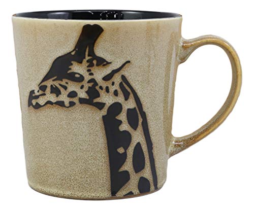 Ebros Ceramic Animal Totem Spirit Long Necked Giraffe Print Drinking Beverage Mug 16oz Drink Coffee Cup Safari Themed Glazed Earthenware Kitchen And Dining Accessory Decor For Giraffes And Wildlife