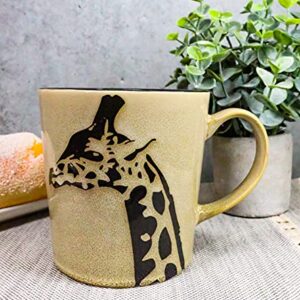 Ebros Ceramic Animal Totem Spirit Long Necked Giraffe Print Drinking Beverage Mug 16oz Drink Coffee Cup Safari Themed Glazed Earthenware Kitchen And Dining Accessory Decor For Giraffes And Wildlife