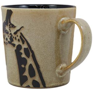 Ebros Ceramic Animal Totem Spirit Long Necked Giraffe Print Drinking Beverage Mug 16oz Drink Coffee Cup Safari Themed Glazed Earthenware Kitchen And Dining Accessory Decor For Giraffes And Wildlife