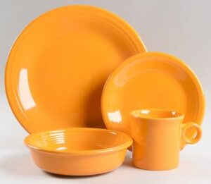 fiestaware 4 piece placesetting butterscotch