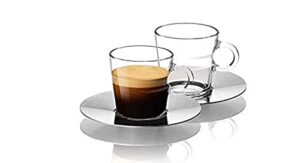 nespresso set glass collection espresso cups & saucers,a & p cahen design,new