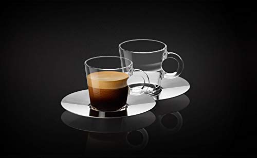 Nespresso Set Glass Collection Espresso Cups & Saucers,A & P Cahen Design,New