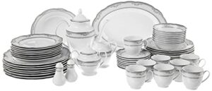 lorenzo import victoria 57-piece wavy porcelain dinnerware set