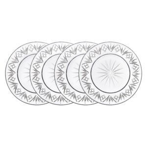 godinger appetizer plates dinnerware set, 6inch - dublin collection, set of 4