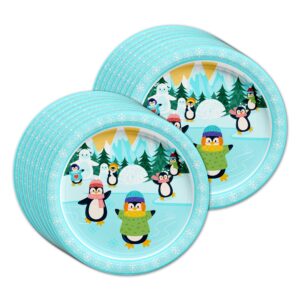 Penguin Birthday Party Supplies Set Plates Napkins Cups Tableware Kit for 16