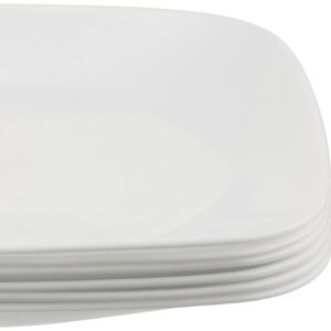 Corelle 6-Piece Salad Plates Set, 9-Inch Plates, White & 6-Piece Salad Plates Set, Triple Layer Glass and Chip Resistant, 8-1/2-Inch Lightweight Round Plates, Winter Frost White