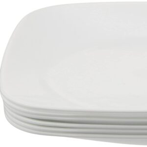 Corelle 6-Piece Salad Plates Set, 9-Inch Plates, White & 6-Piece Salad Plates Set, Triple Layer Glass and Chip Resistant, 8-1/2-Inch Lightweight Round Plates, Winter Frost White