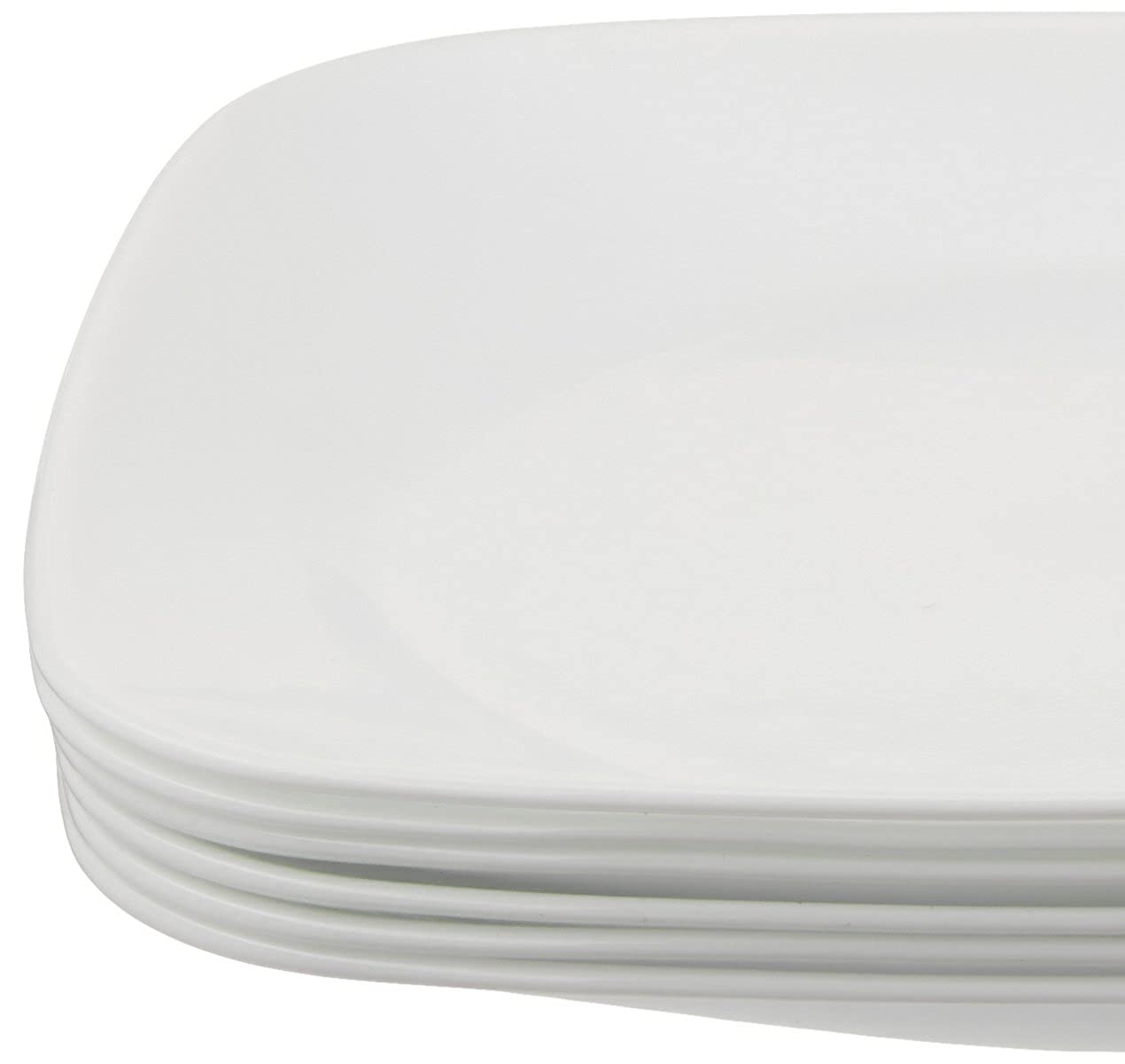 Corelle 6-Piece Salad Plates Set, 9-Inch Plates, White & 6-Piece Salad Plates Set, Triple Layer Glass and Chip Resistant, 8-1/2-Inch Lightweight Round Plates, Winter Frost White