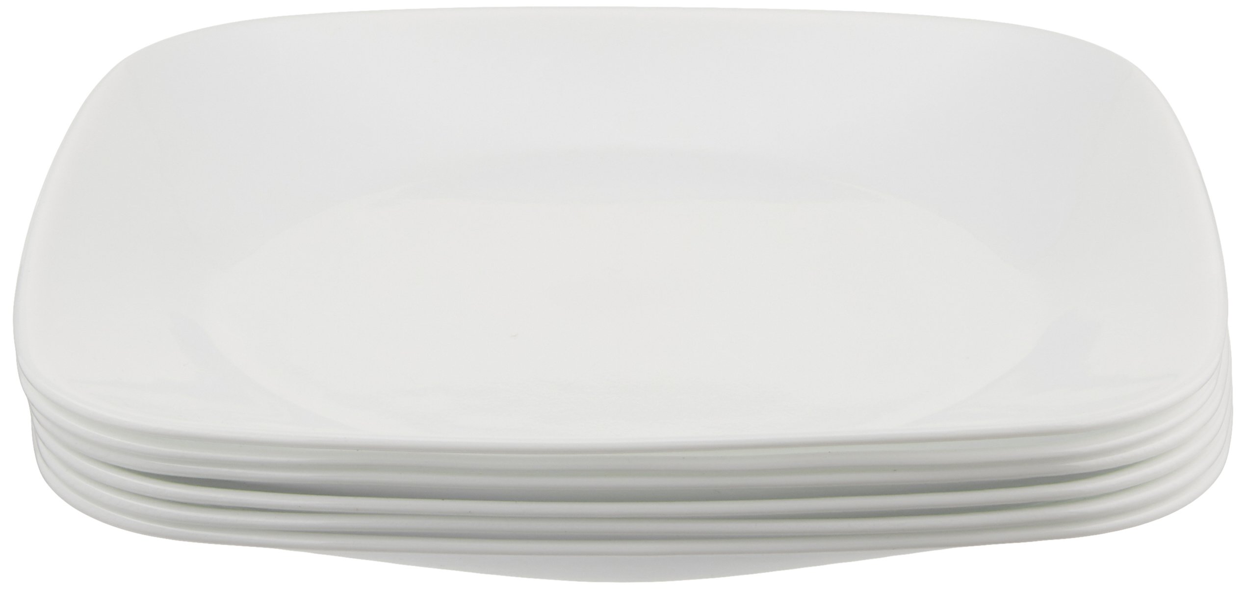 Corelle 6-Piece Salad Plates Set, 9-Inch Plates, White & 6-Piece Salad Plates Set, Triple Layer Glass and Chip Resistant, 8-1/2-Inch Lightweight Round Plates, Winter Frost White