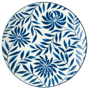 tamaki t-937112 aica plate l, botanical leaf, diameter 8.7 x height 1.0 inches (22.0 x 2.5 cm), scandinavian, modern, stylish, gift, microwave, dishwasher, oven safe