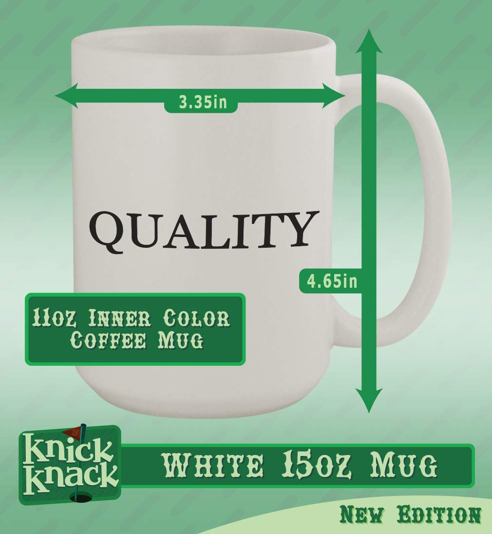 Knick Knack Gifts #yorkiepoo - 15oz Ceramic White Coffee Mug, White