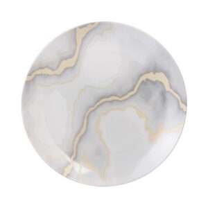 Safdie & Co. Electric Marble 16 Piece Dinnerware Set, Service for 4, Fiesta Dinnerware, home trends and home food network essentials, Porcelain dinner plates, 16" L x 12" W x 15" H